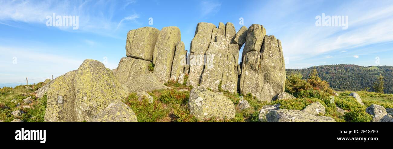Granite rocks in the Vosges mountains in France Stock Photo - Alamy