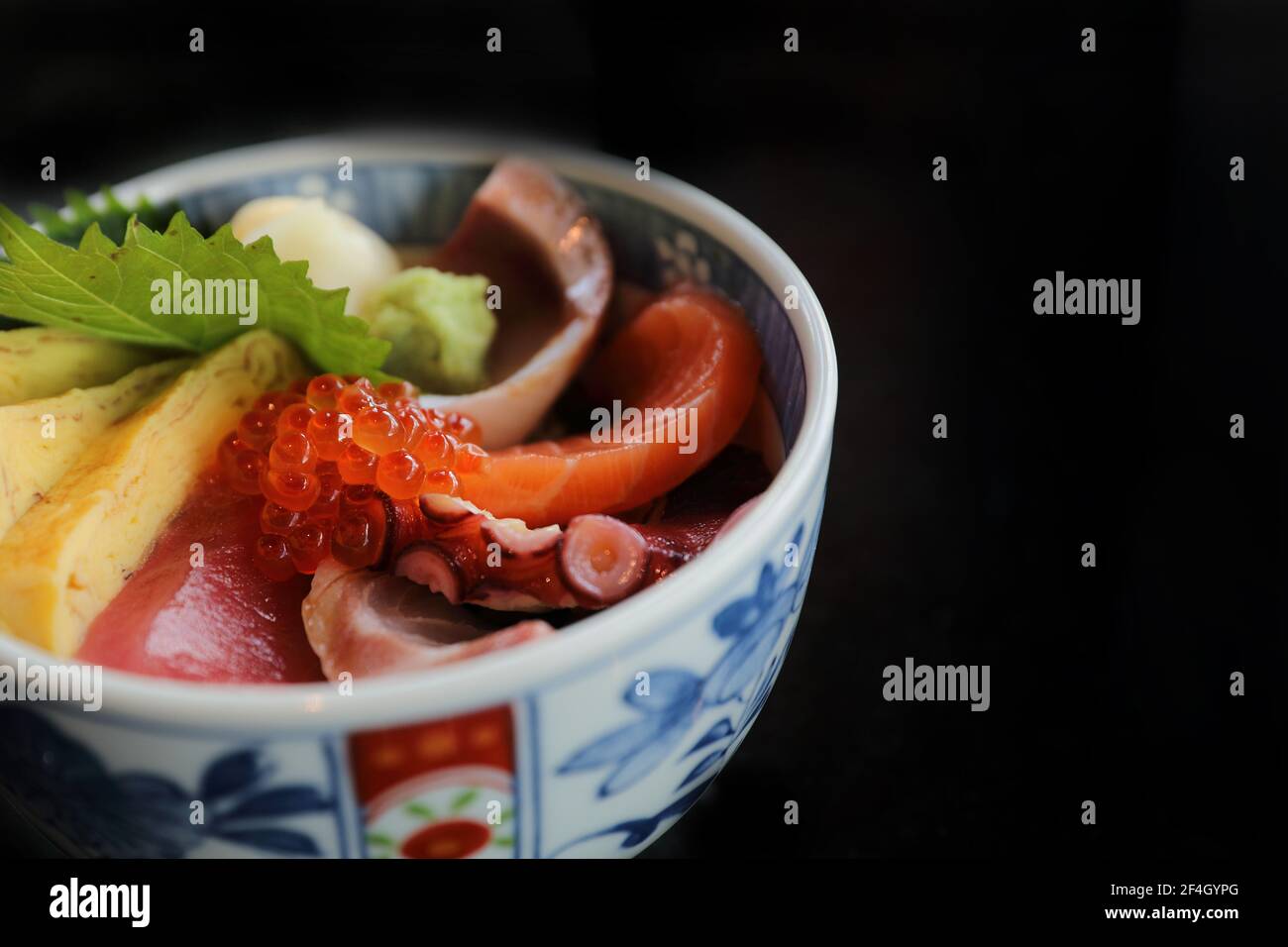 Kaisen don , seafood rice bowl Japanese food Stock Photo - Alamy