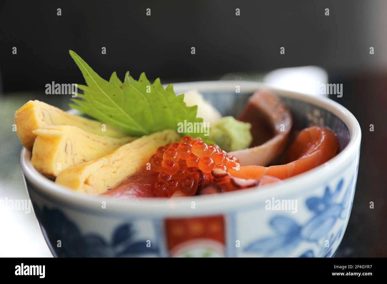 Kaisen don , seafood rice bowl Japanese food Stock Photo - Alamy