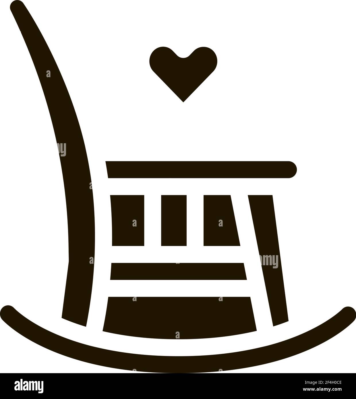 Rocking Chair Icon Vector Glyph Illustration Stock Vector Image & Art ...