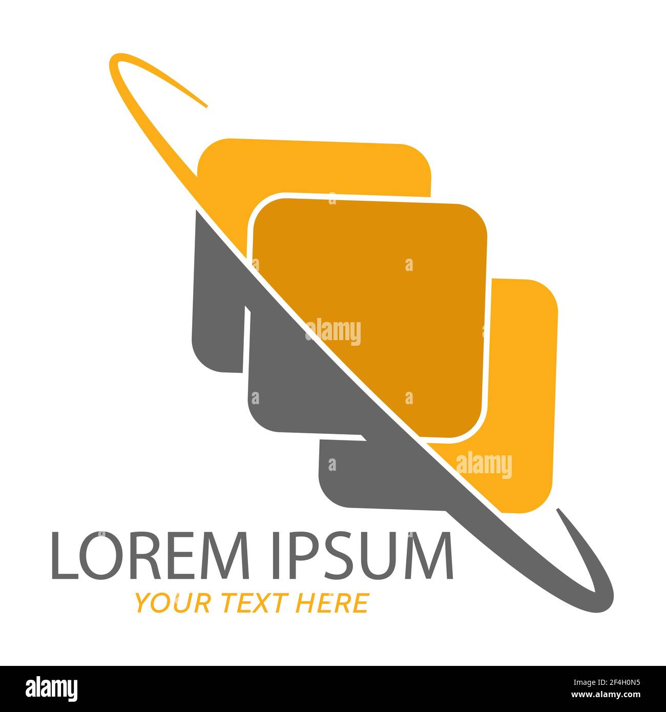 Editable template for company logo, emblem or brand. Simple vector ...