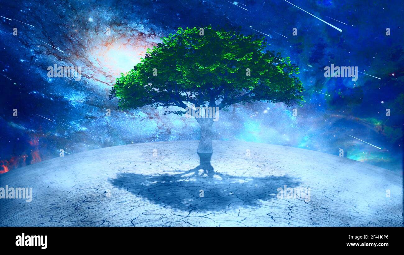 Tree of life. Sci-fi art Stock Photo - Alamy