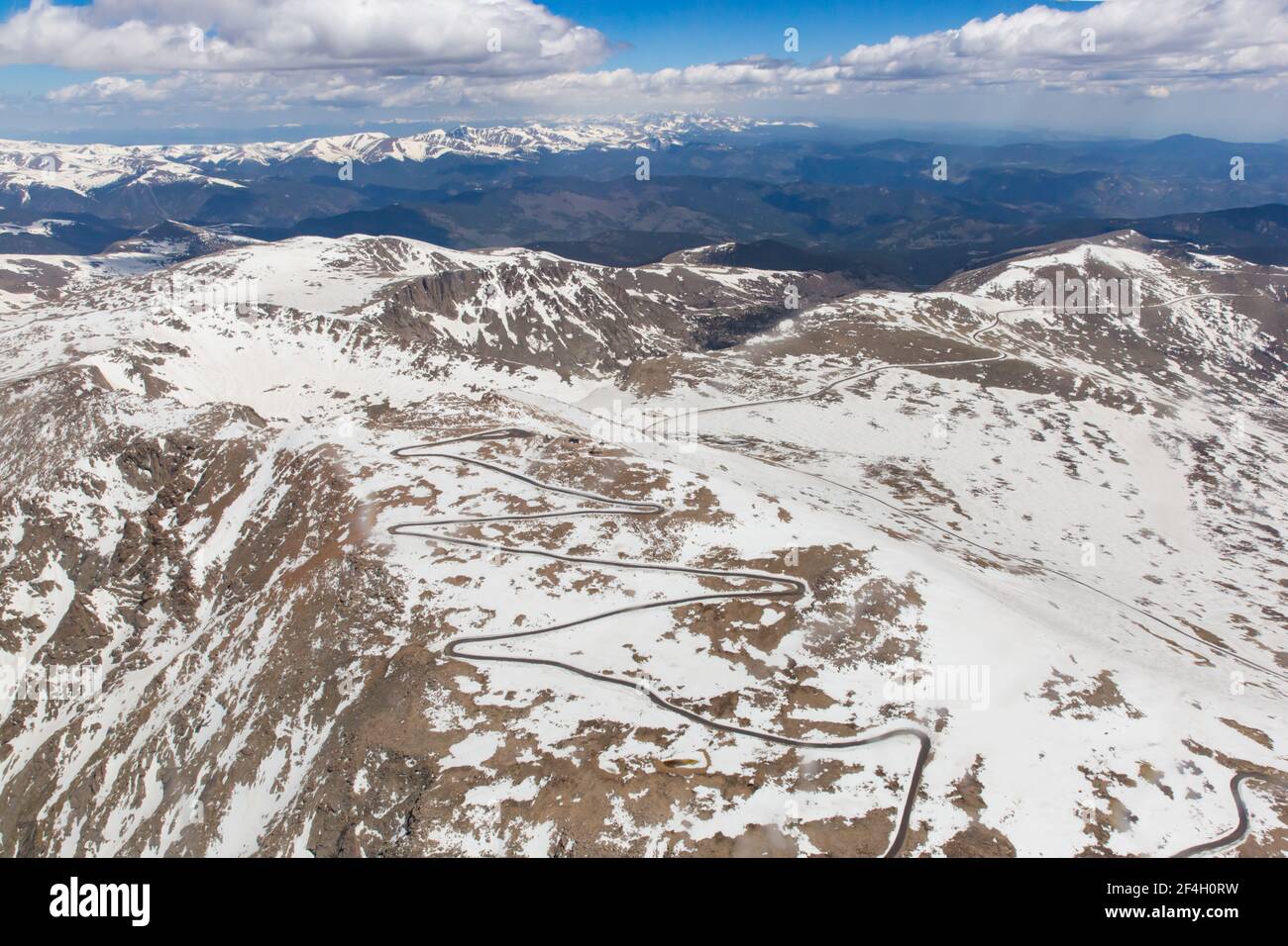 Aerial view of Mount Evans summit, Colorado Stock Photo - Alamy