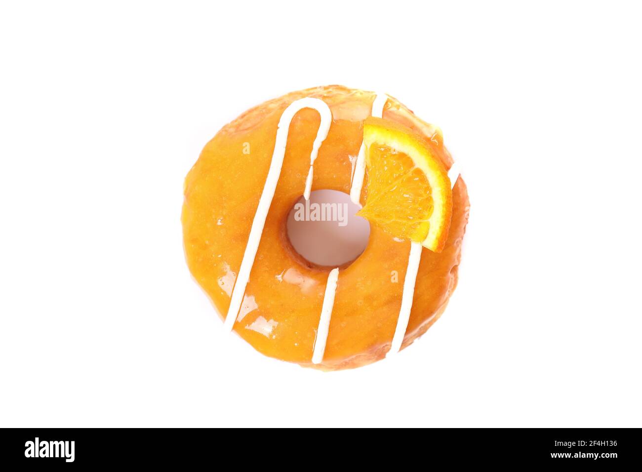 Orange Donut isolated on white background Stock Photo - Alamy