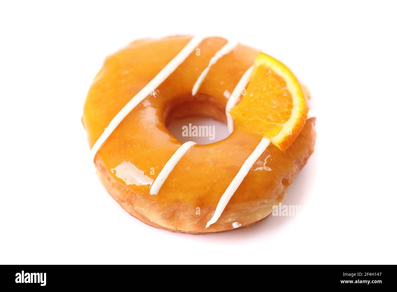 Orange Donut isolated on white background Stock Photo - Alamy