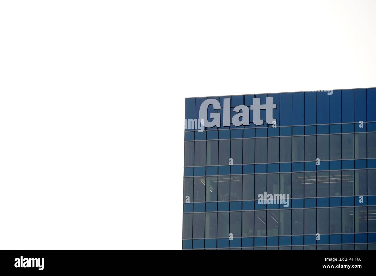 Building of shopping mall or center called Glatt in outskirts of Zurich ...