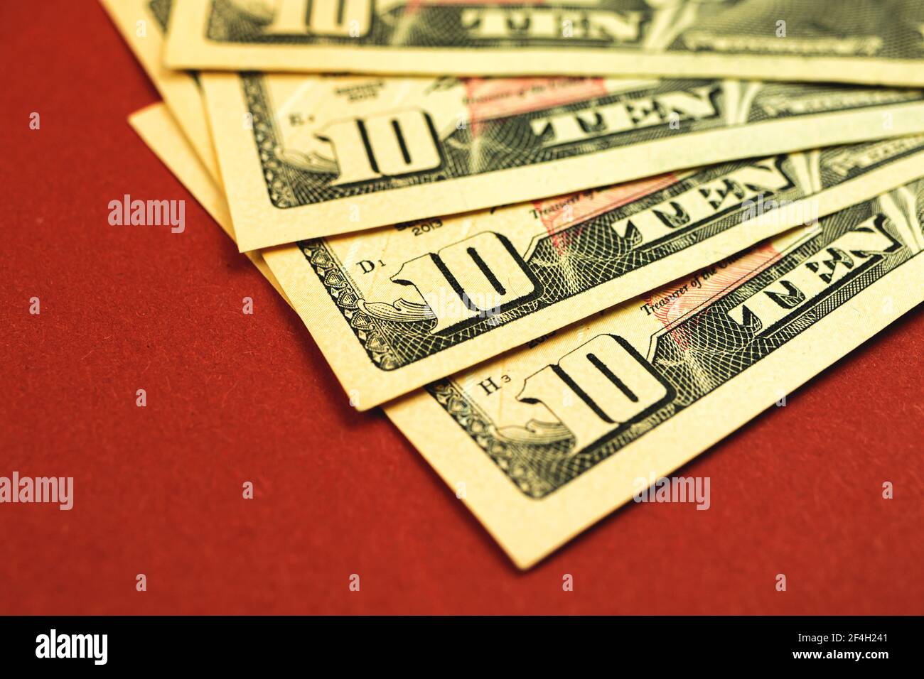 10 dollar bill background close up, financial concept Stock Photo - Alamy