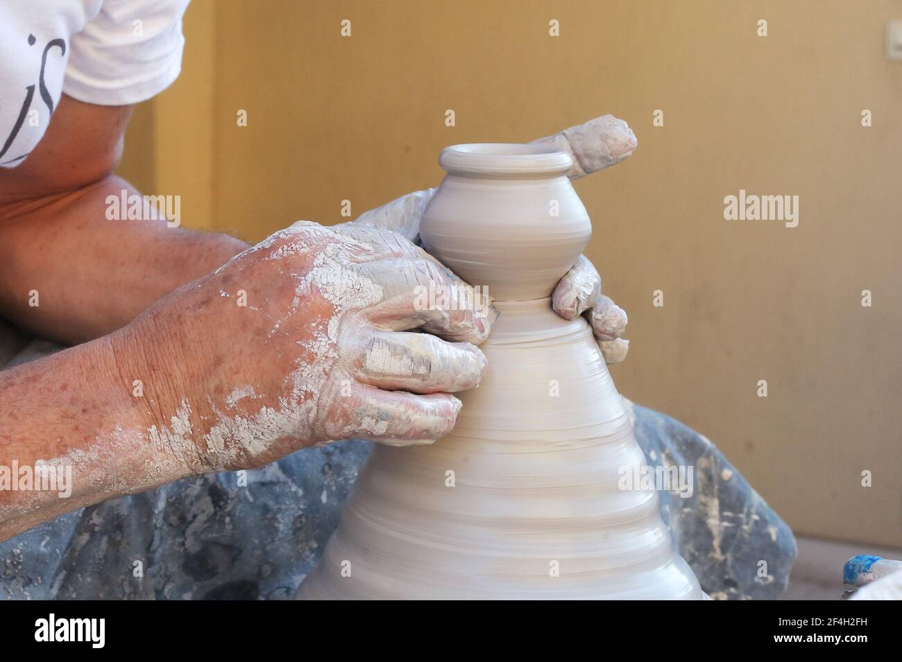 process of creating ceramic vase Stock Photo - Alamy
