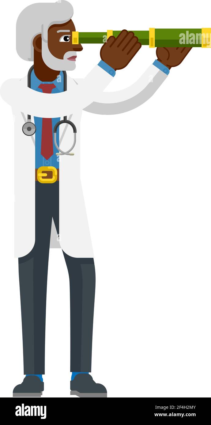 Telescope Spyglass Doctor Concept Stock Vector Image & Art - Alamy