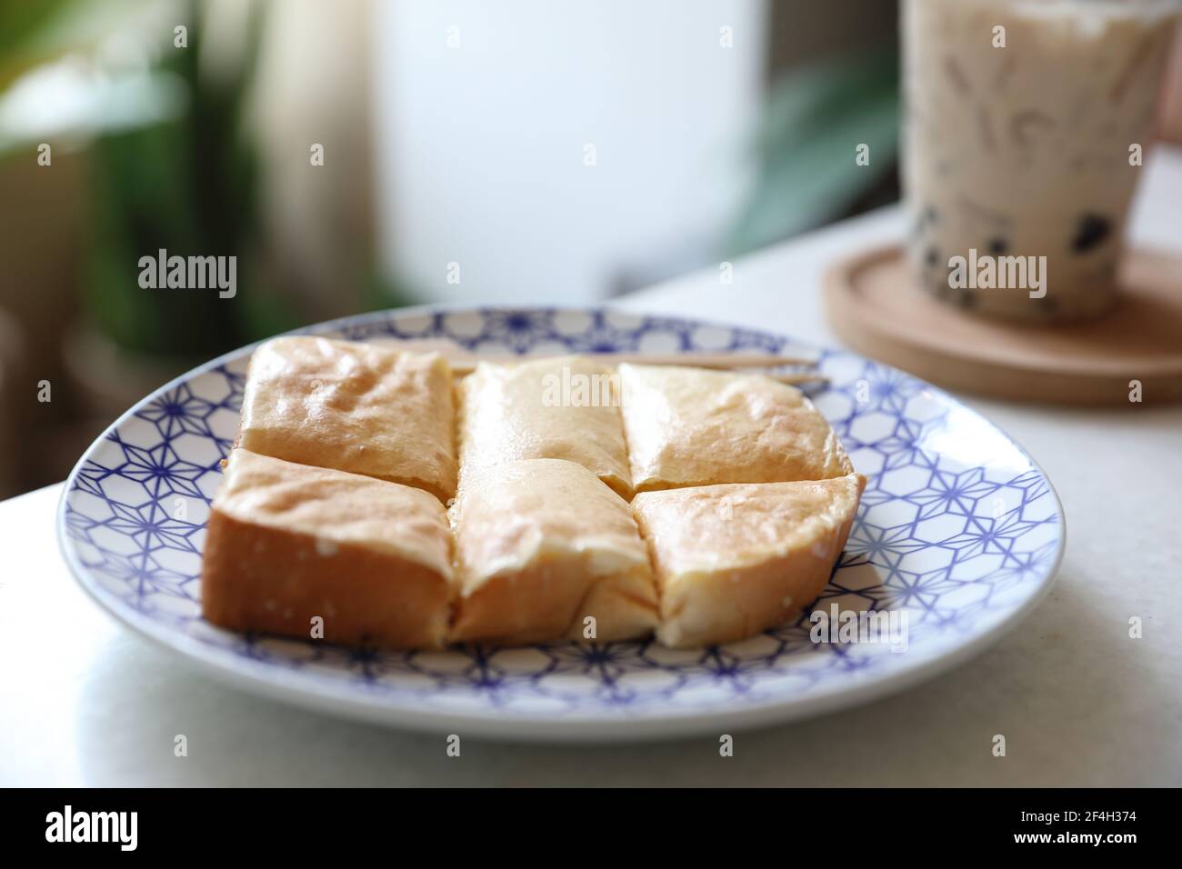 Taiwan toast with taiwan milk tea , Taiwanese food Stock Photo - Alamy