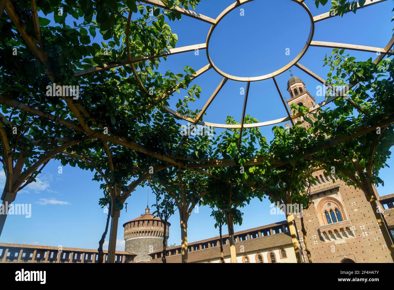 Milan, Lombardy, Italy: historic castle known as Castello Sforzesco ...