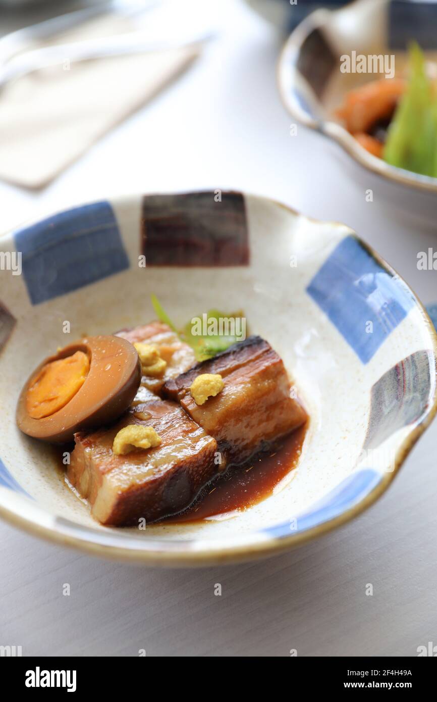 boiled pork roast japanese food style Stock Photo - Alamy