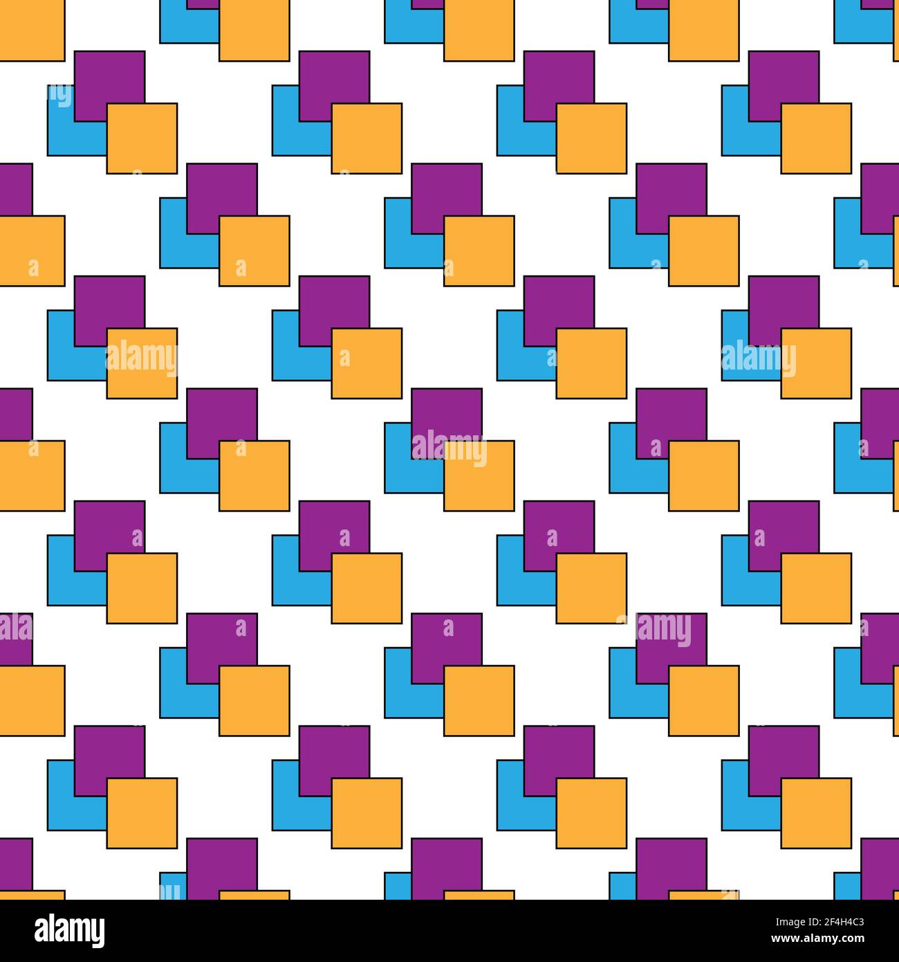 Seamless color geometric pattern of squares for texture, textiles ...