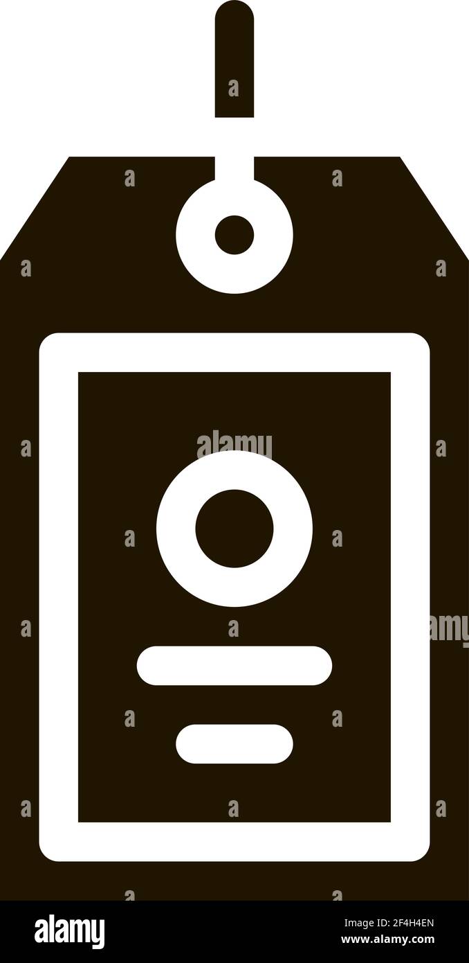 Label Tag Icon Vector Glyph Illustration Stock Vector Image & Art - Alamy
