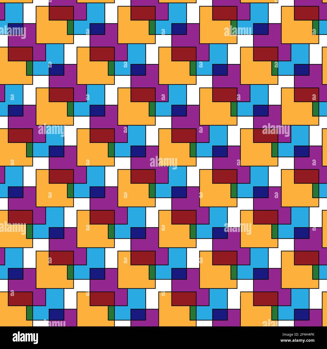 Seamless color geometric pattern of squares for texture, textiles ...