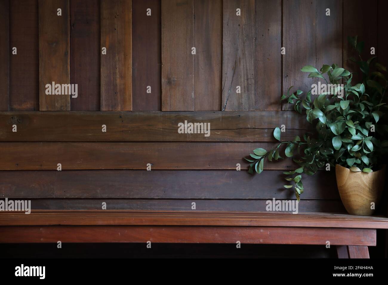 Japanese wooden cafe with chair bar and table Stock Photo - Alamy