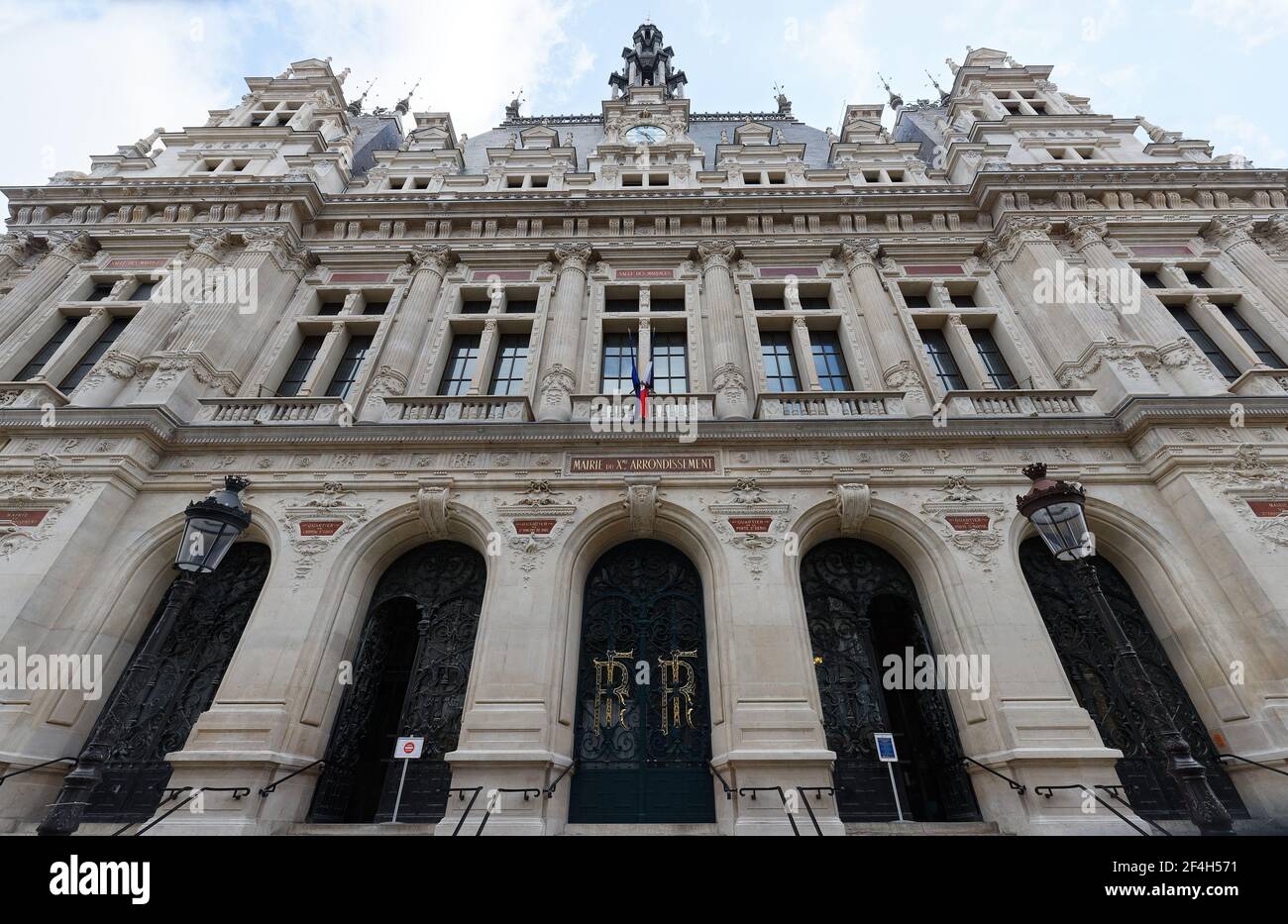 The beautiful City hall 10 th district in Paris Stock Photo - Alamy