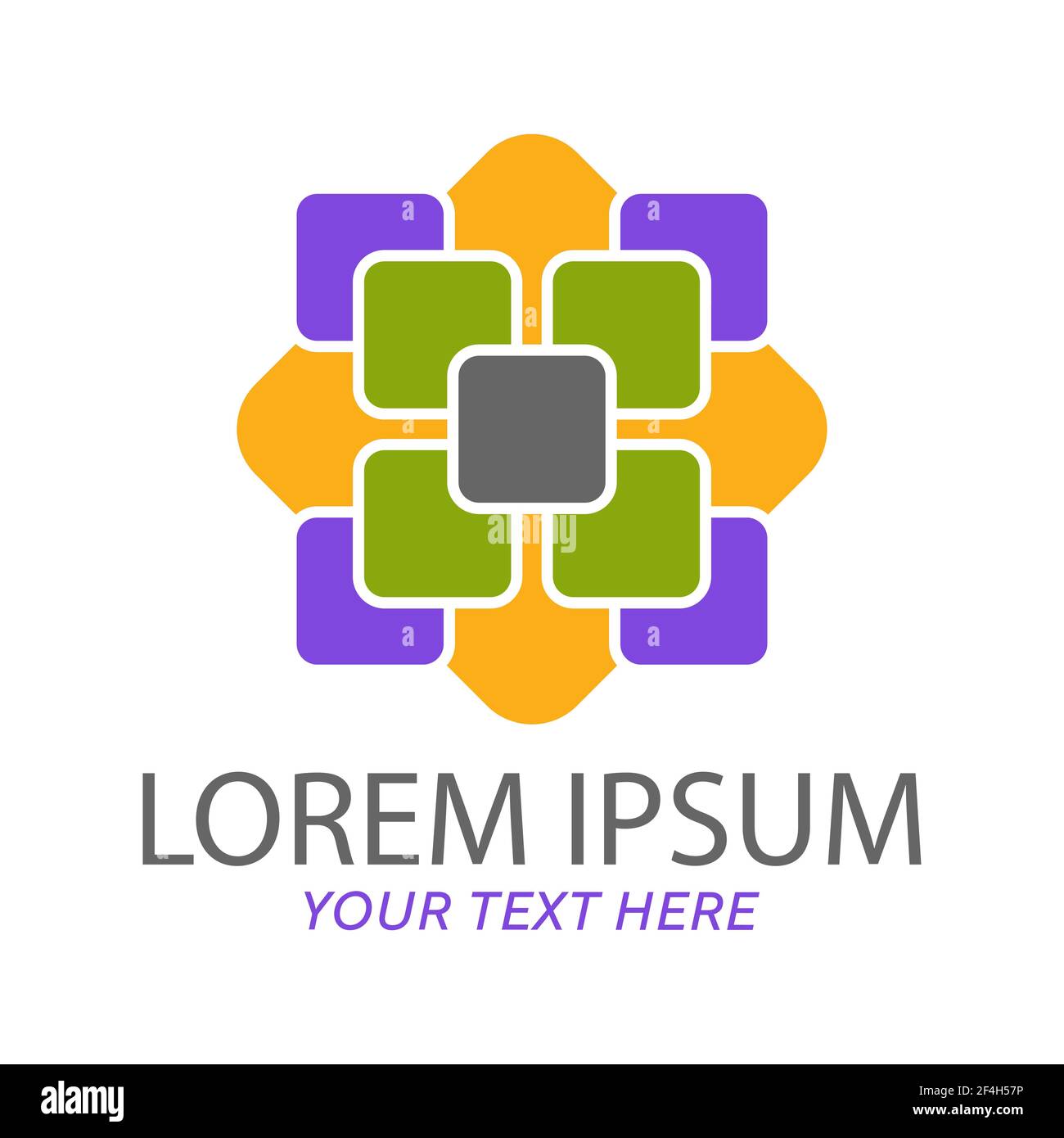 Editable template for company logo, emblem or brand. Simple vector ...