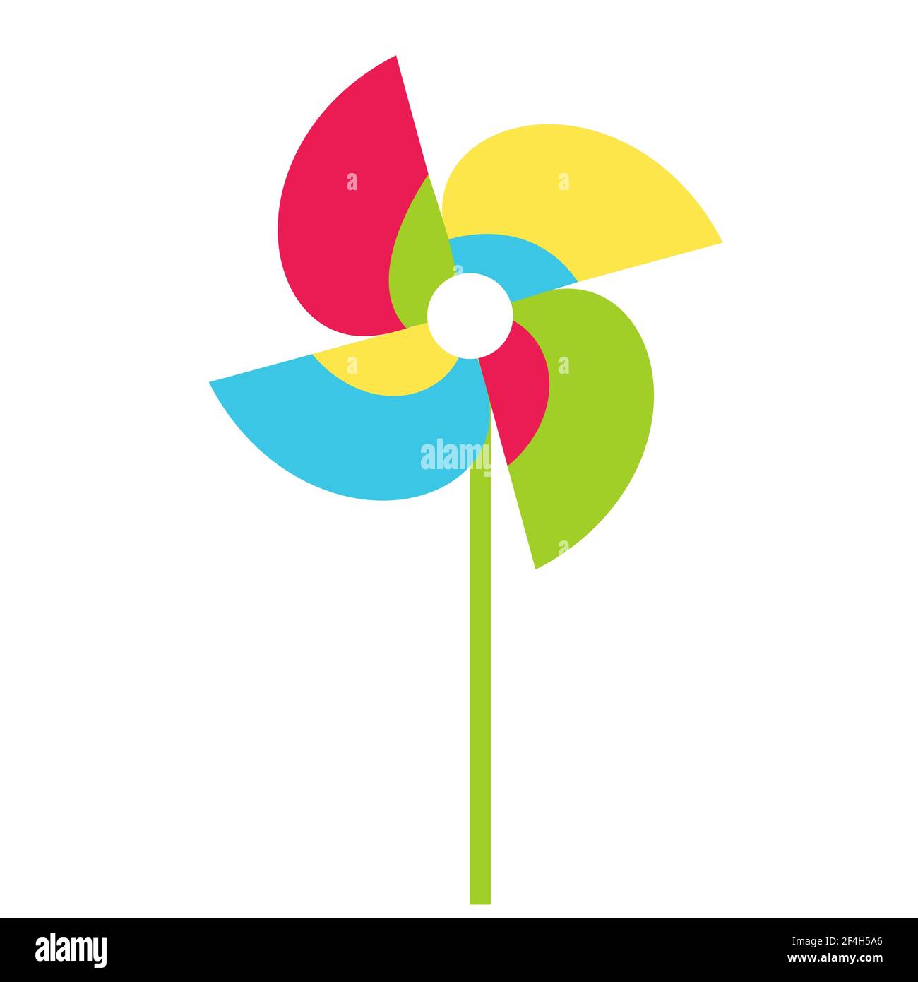 Pinwheel garden paper windmill toy icon. Vector illustration Stock ...
