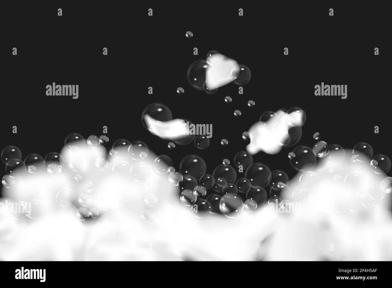 Sparkling shampoo and bath lather vector illustration Stock Vector ...