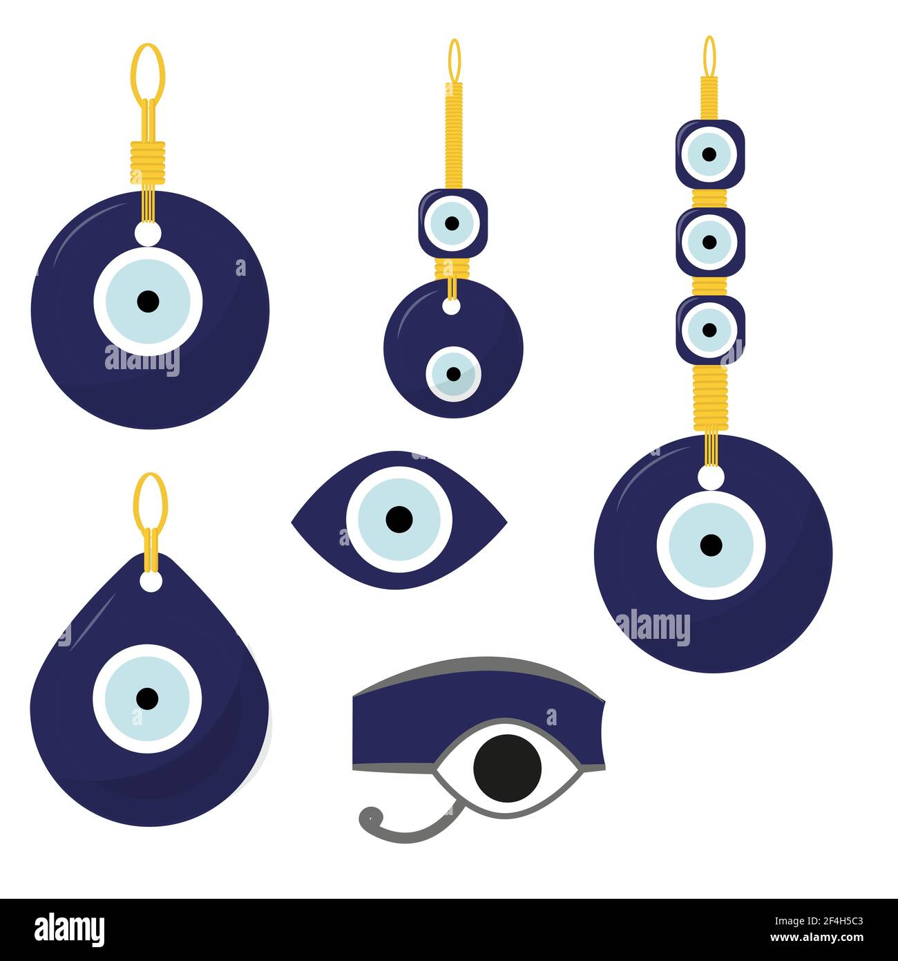 Blue white nazar amulet Stock Vector Images - Alamy