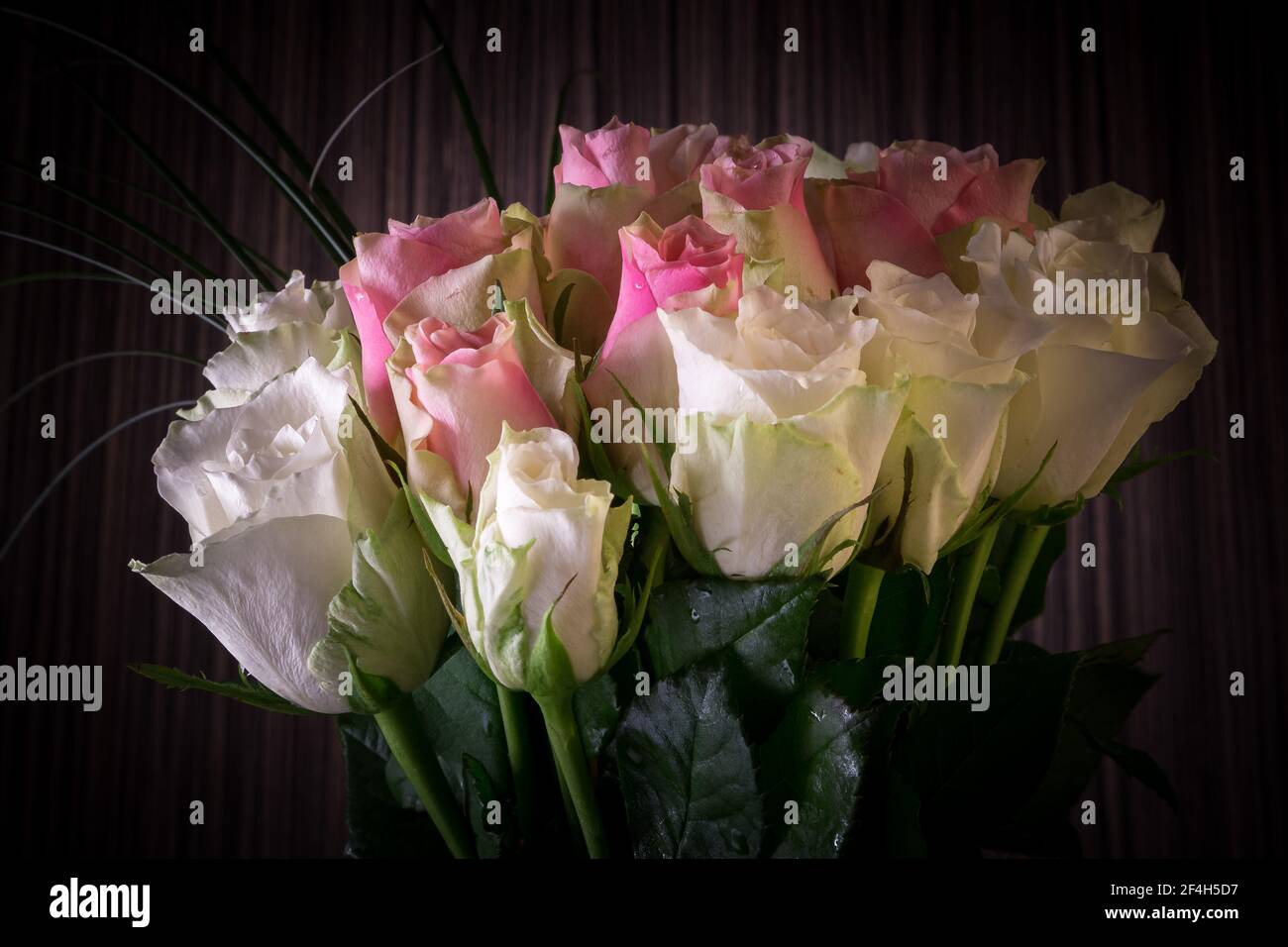 big bouquet of white and pink roses for different occasions, wishes and ...