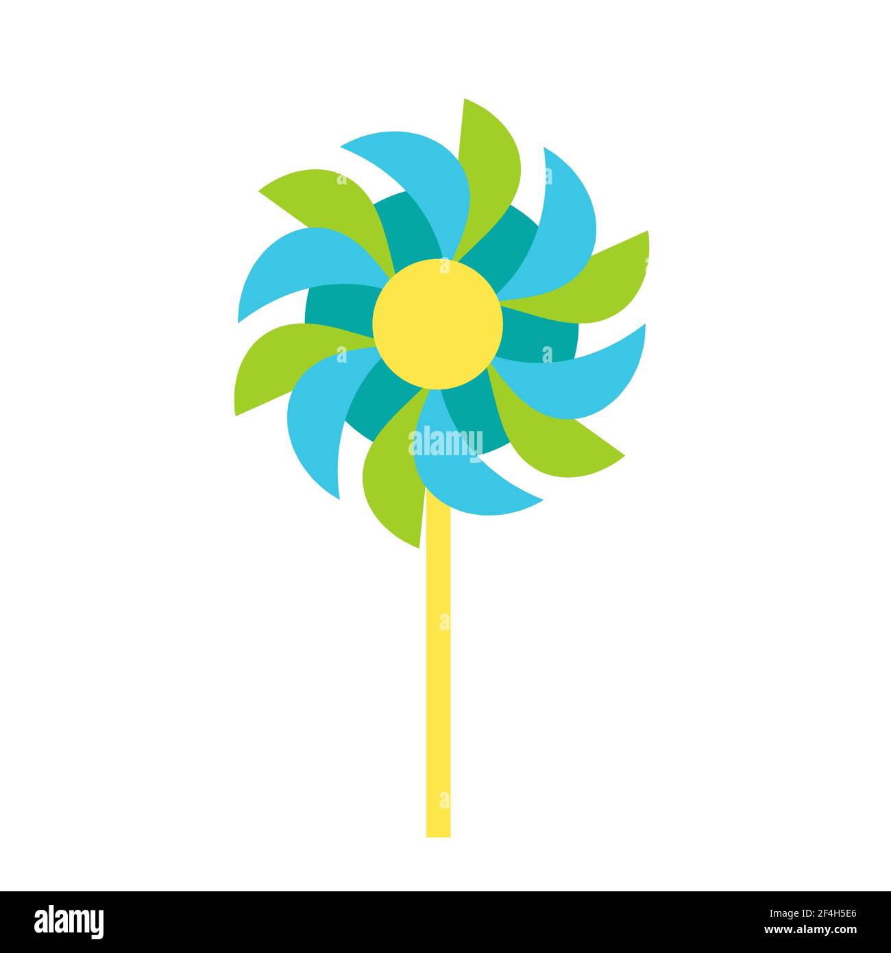 Pinwheel garden paper windmill toy icon. Vector illustration Stock ...