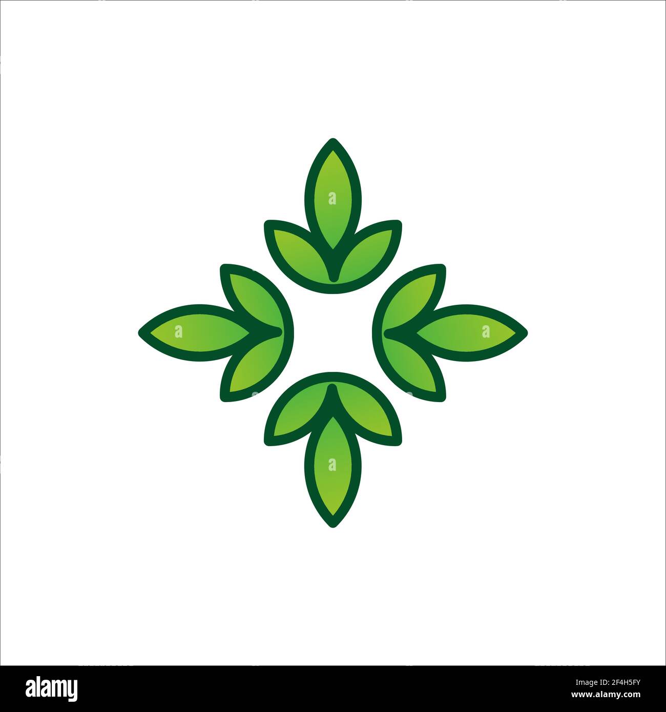 Geometric leaf wellness plant leaves flower nature health logo design ...