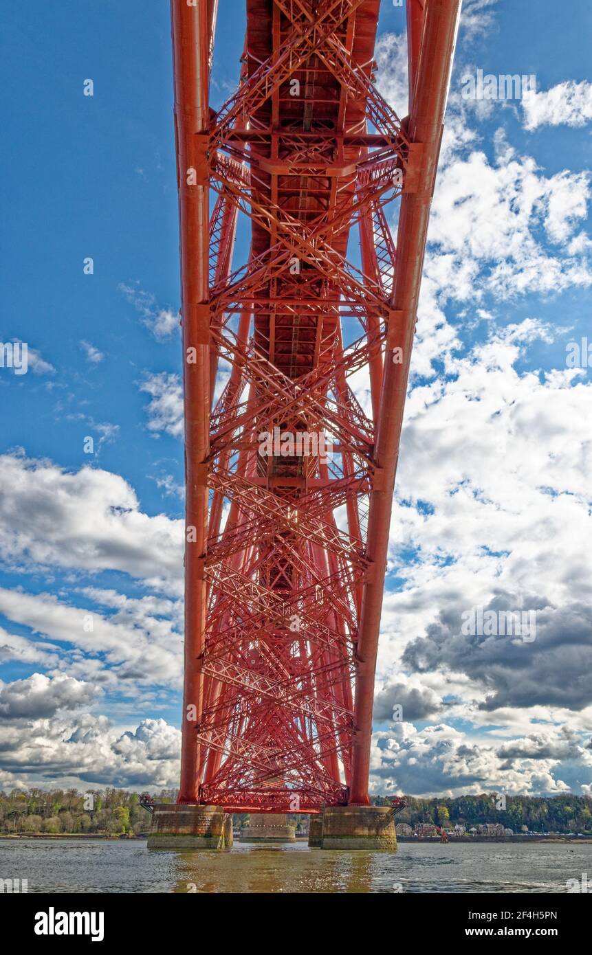 The Forth Rail Bridge at South Queensferry near Edinburgh Lothian ...