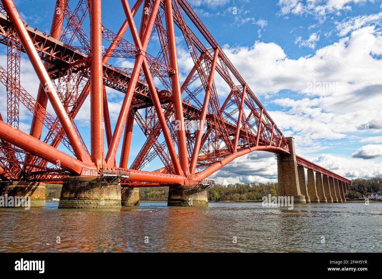 The Forth Rail Bridge at South Queensferry near Edinburgh Lothian - Scotland - United Kingdom ...