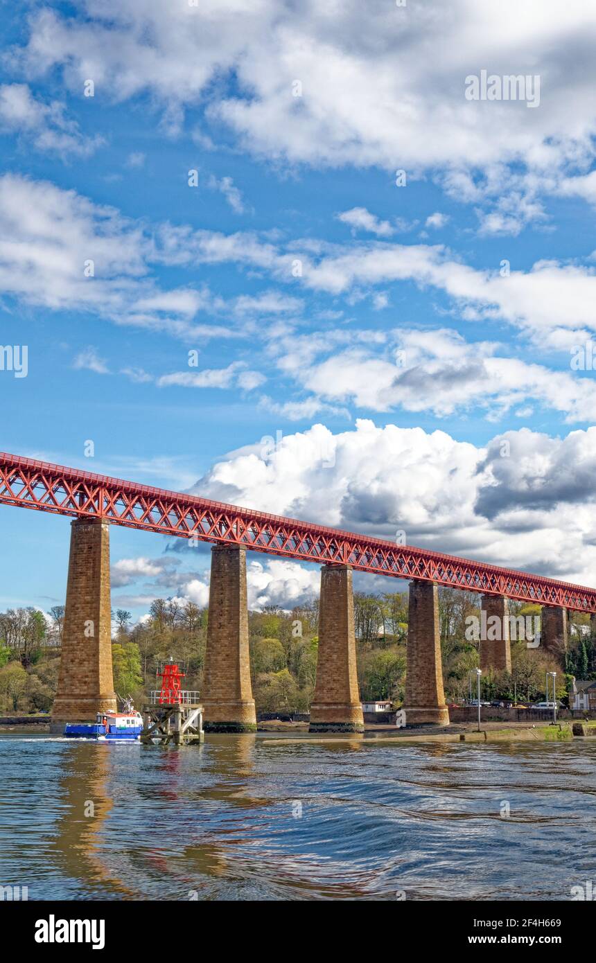 The Forth Rail Bridge at South Queensferry near Edinburgh Lothian ...