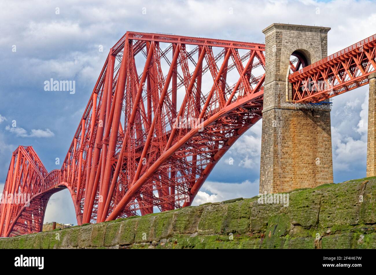 The Forth Rail Bridge at South Queensferry near Edinburgh Lothian ...