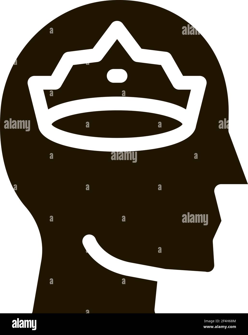 Crown Man Head Icon Vector Glyph Illustration Stock Vector Image & Art ...