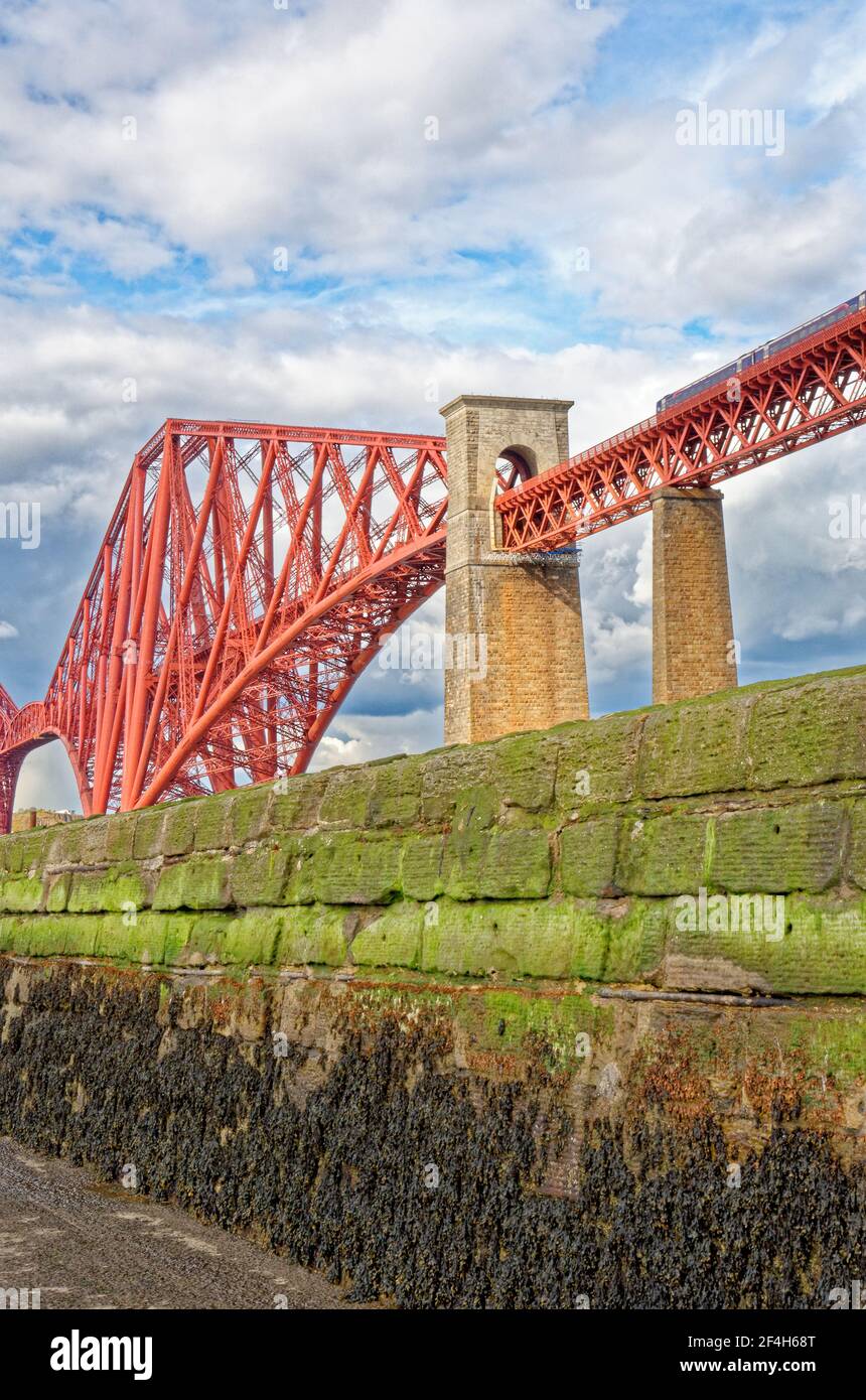 The Forth Rail Bridge at South Queensferry near Edinburgh Lothian ...