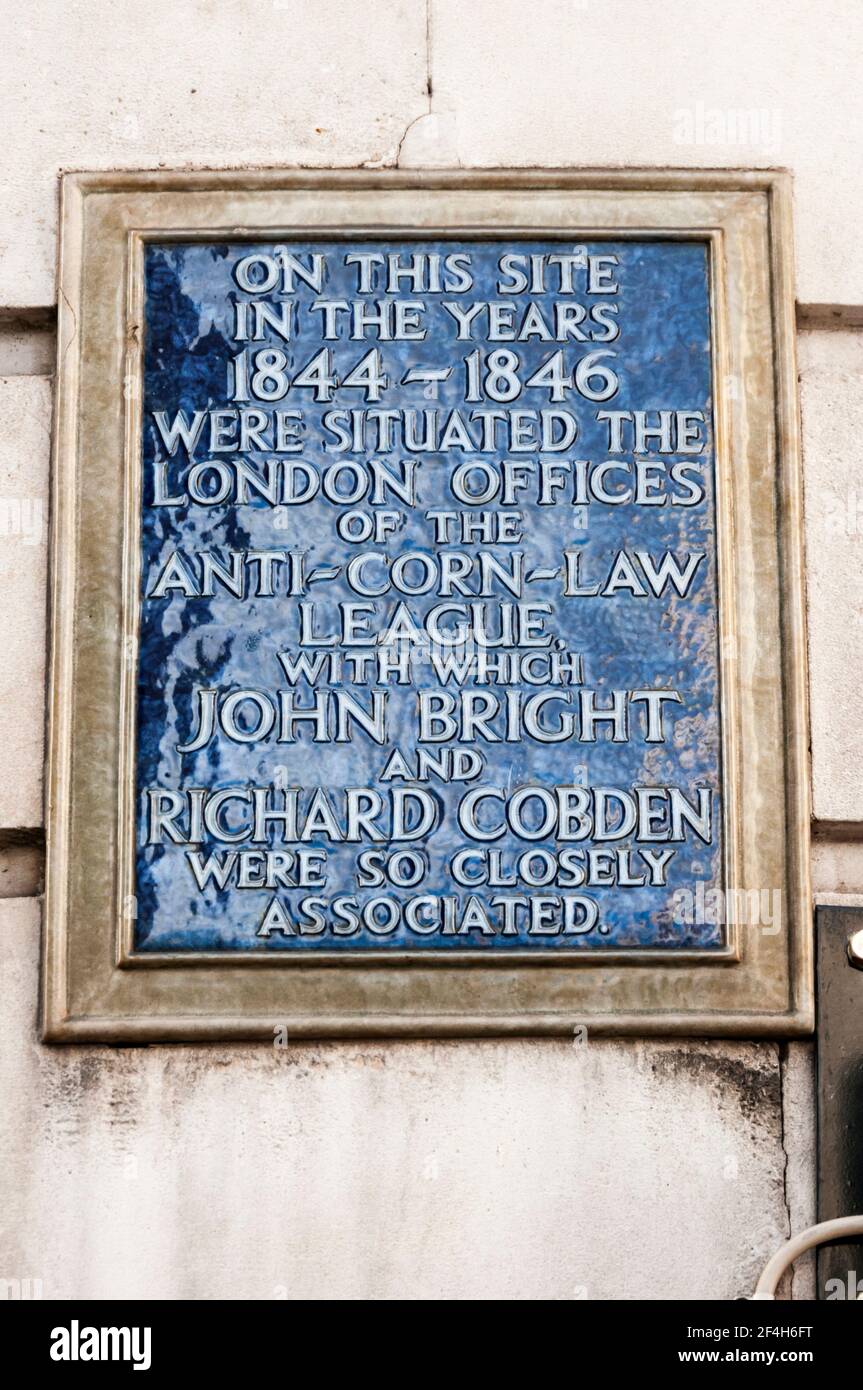 Blue plaque on the Fleet Street site of the 19th century London offices ...