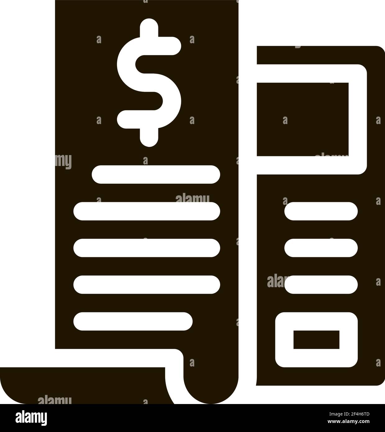 Check Cash Device Icon Vector Glyph Illustration Stock Vector Image ...