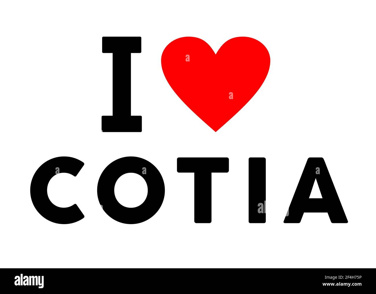 I love Cotia city like heart travel tourism symbol Stock Photo - Alamy