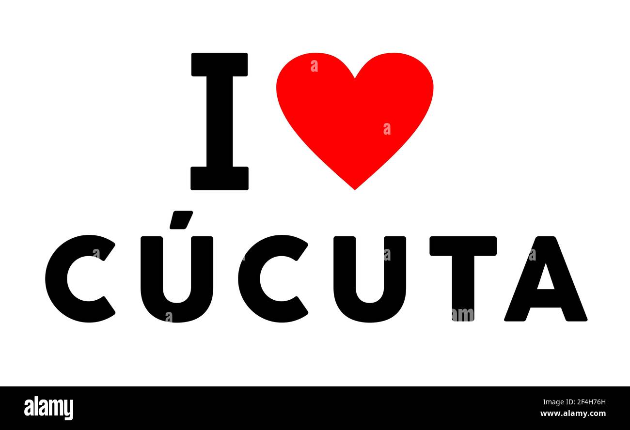 I love Cucuta city like heart travel tourism symbol Stock Photo - Alamy