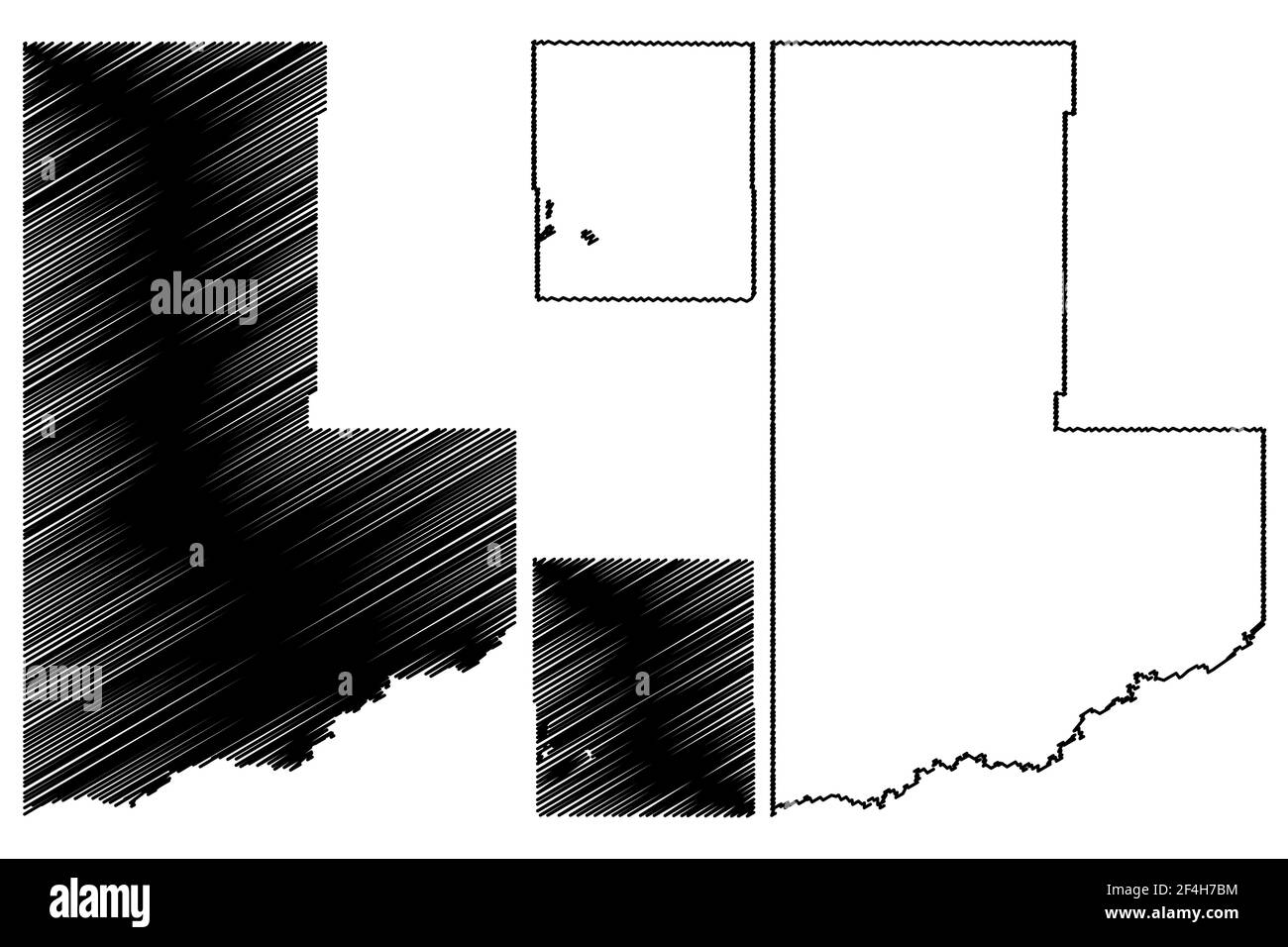 Ziebach and Spink County, State of South Dakota (U.S. county, United ...