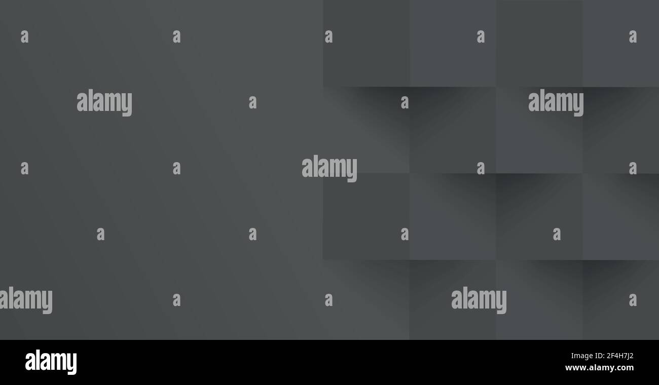 Abstract black background, web template, squares with shadow - Vector illustration Stock Vector ...