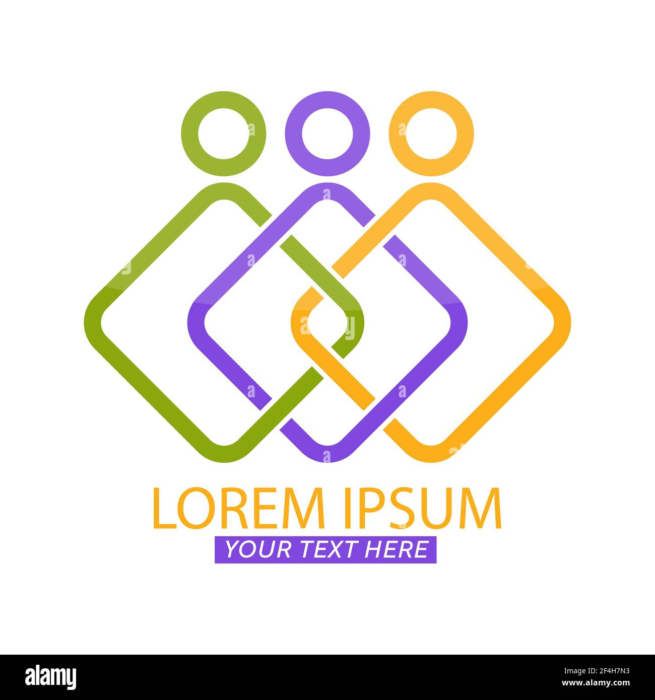 Editable template for company logo, emblem or brand. Simple vector ...