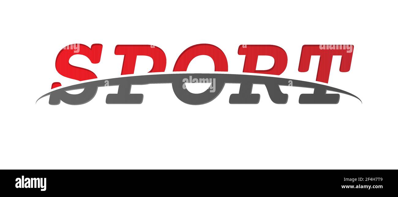 Stylized sports lettering cut in an arc. Simple design Stock Vector ...