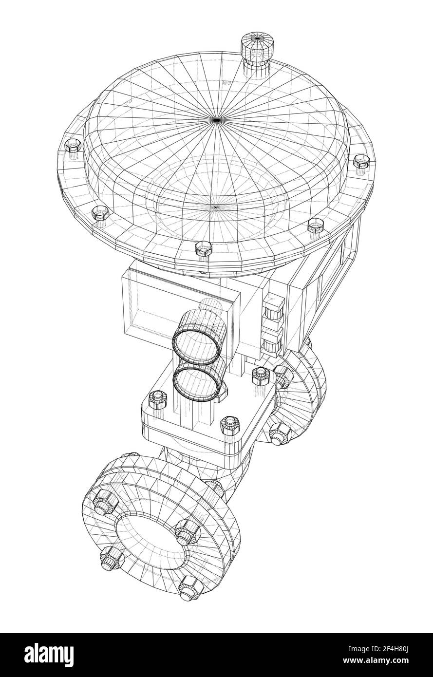 Valve with automatic electro-actuated. Vector Stock Vector Image & Art ...