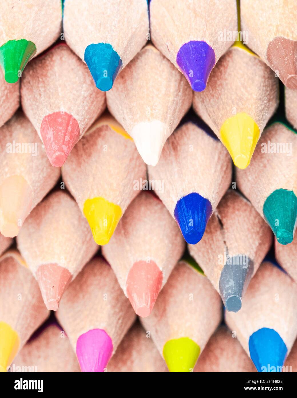 Colored pencil tips photographed with macro lens Stock Photo - Alamy
