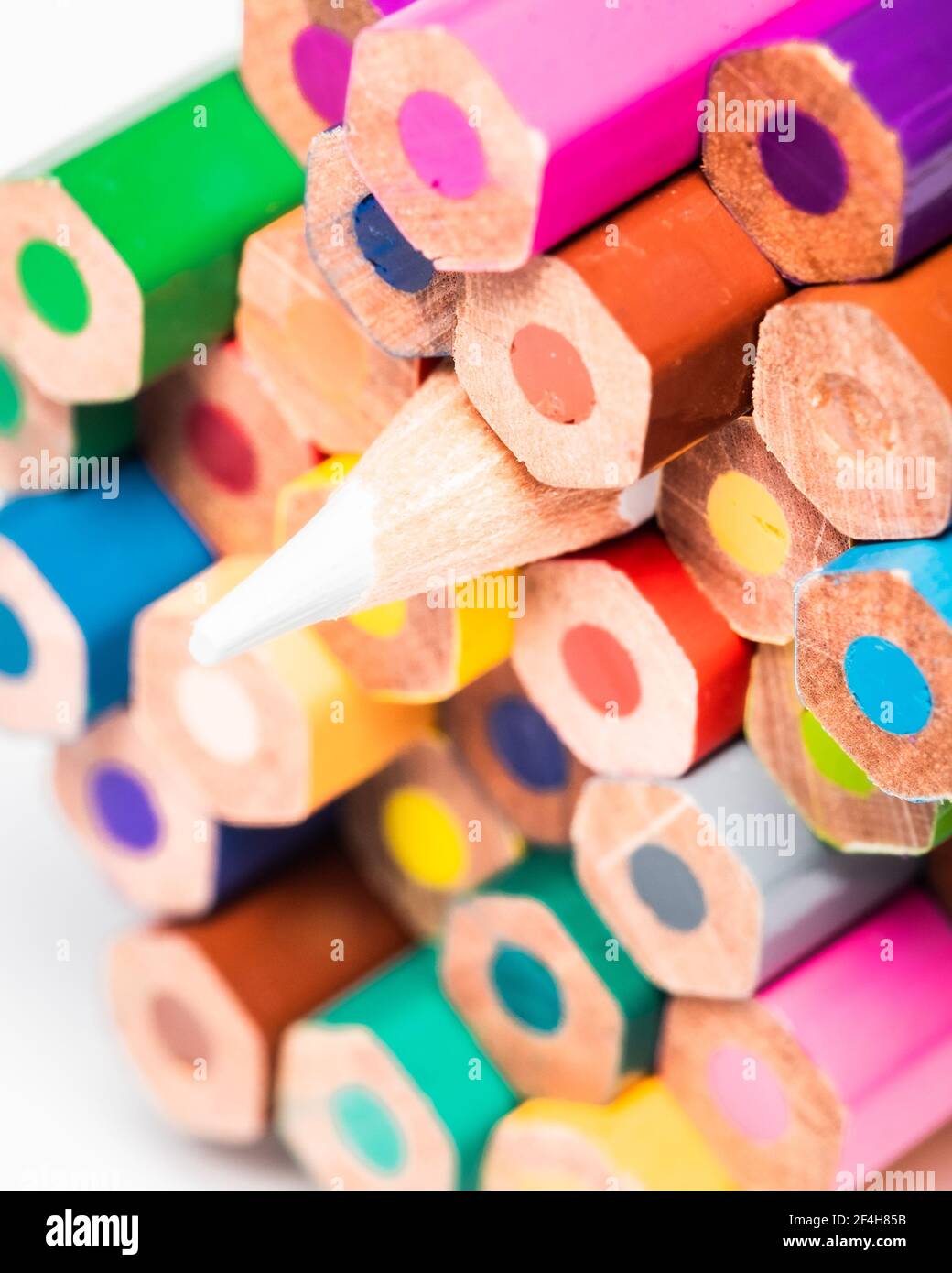 Colored pencils photographed with macro lens Stock Photo - Alamy
