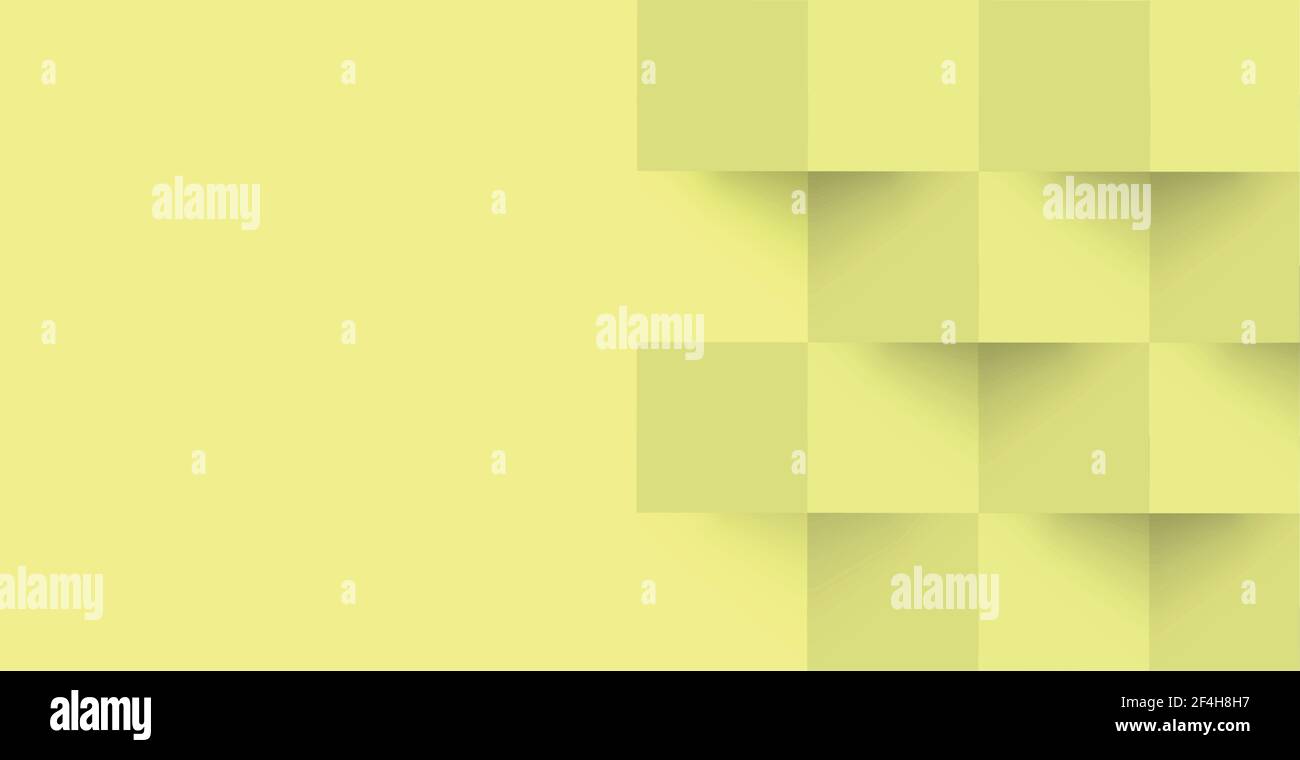 Abstract yellow background, web template, squares with shadow - Vector ...