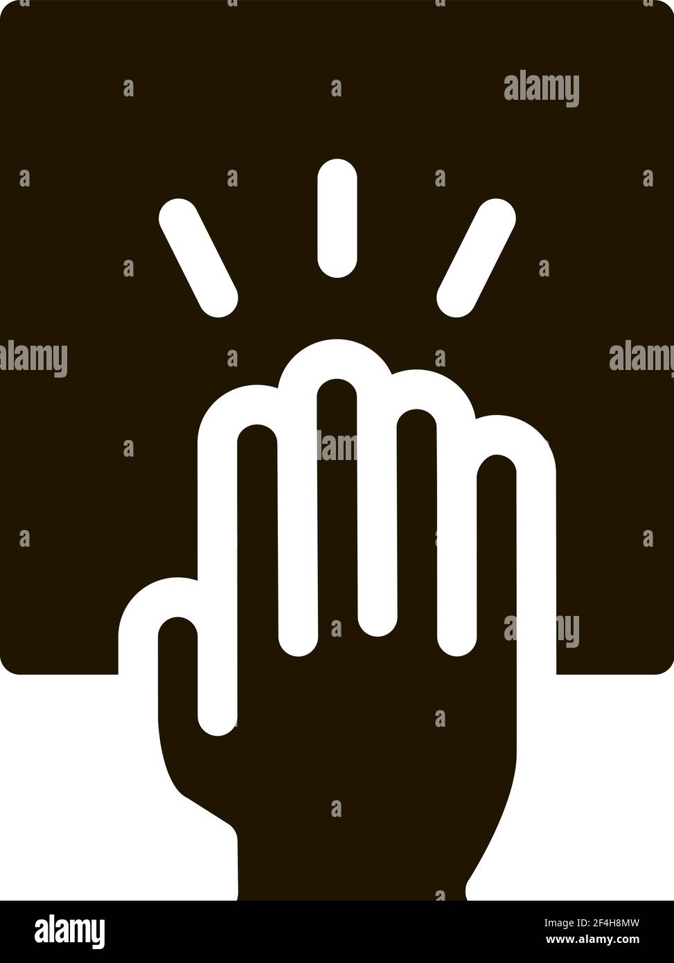 Hand Clapping Icon Vector Glyph Illustration Stock Vector Image & Art ...