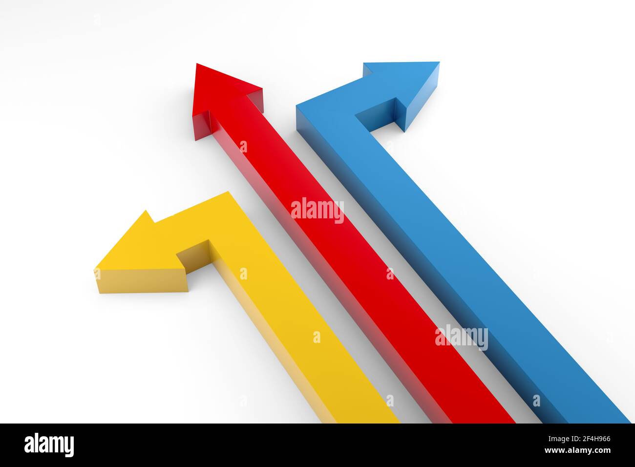 Three arrows in different directions hi-res stock photography and ...