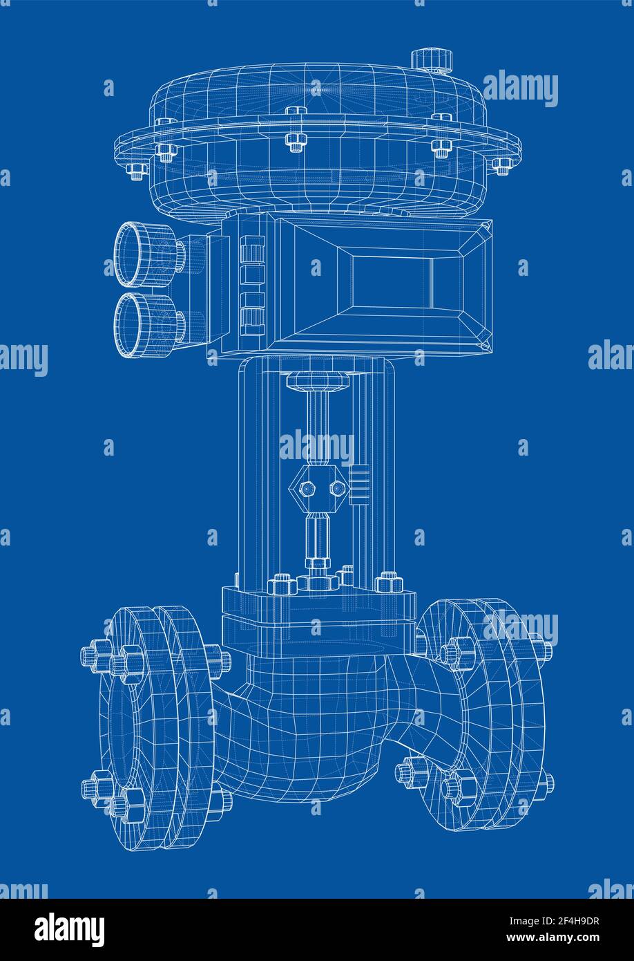 Valve with automatic electro-actuated. Vector Stock Vector Image & Art ...