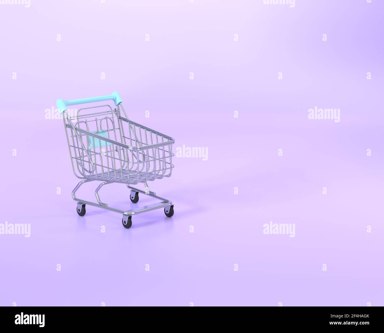 Shopping cart on a pastel purple background. Sale buy shopping mall ...